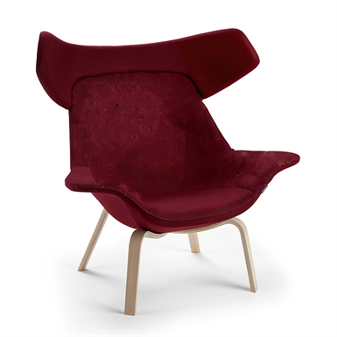 BIM objects - Free download! Oyster wood high, easy chair | BIMobject