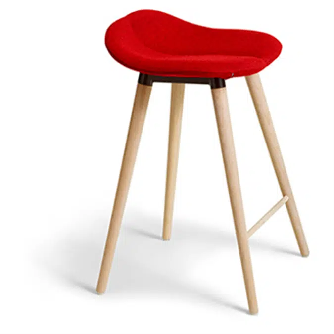 BIM objects - Free download! Duo Wood bar stool | BIMobject