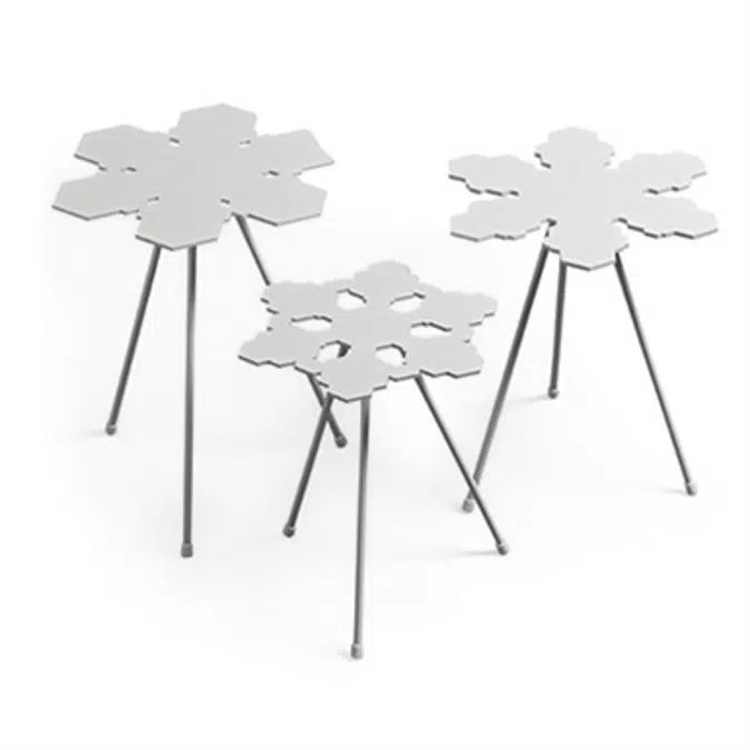 BIM objects - Free download! Snowflakes table H450 | BIMobject