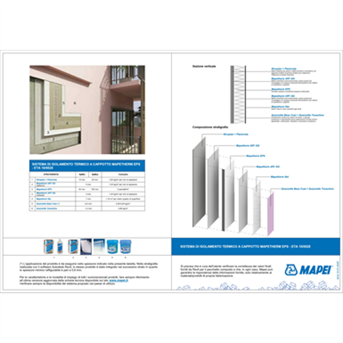 BIM objects - Free download! Mapetherm EPS external insulation system - ETA 10/0025 | BIMobject