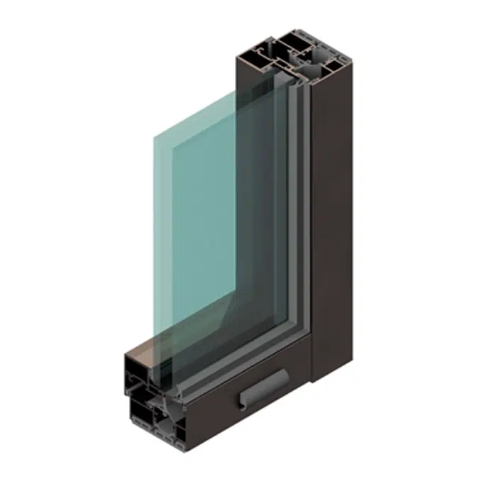 BIM objects - Free download! System LT - 1 Leaf Window Concealed Line ...