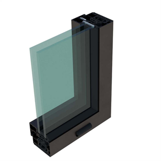 BIM object - ดาวน์โหลดฟรี! System ST - 1 LEAF WINDOW CONCEALED LINE ...