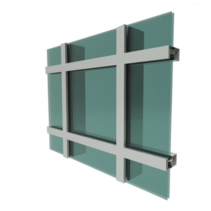 BIM objects - Free download! System FC - Structural Glazing Curtain ...