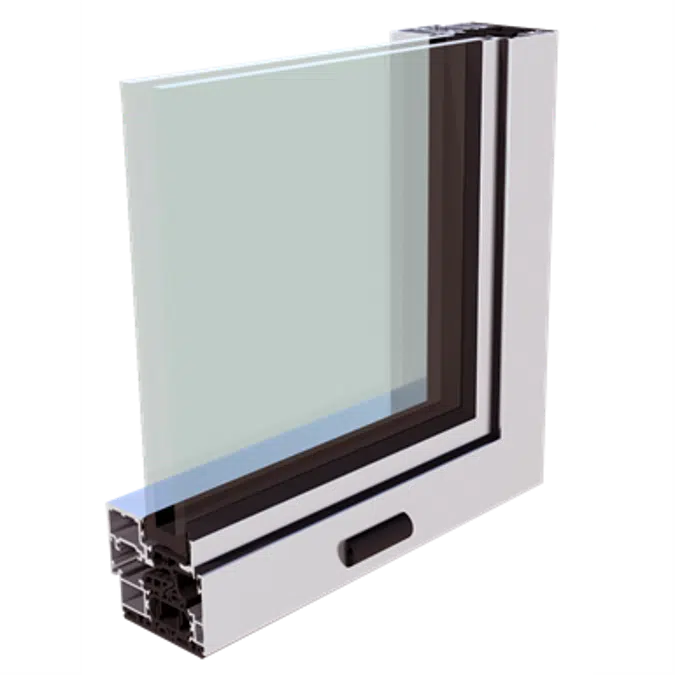 BIM objects - Free download! System ST - 1 LEAF WINDOW CONCEALED LINE ...