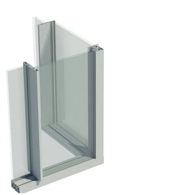 Objetos BIM - ¡Descarga gratis! OS Double 2R corner window with 2 ...