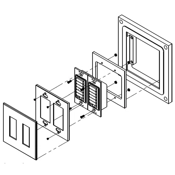 BIM objects - Free download! Flush wall mount for Lutron Architectural ...