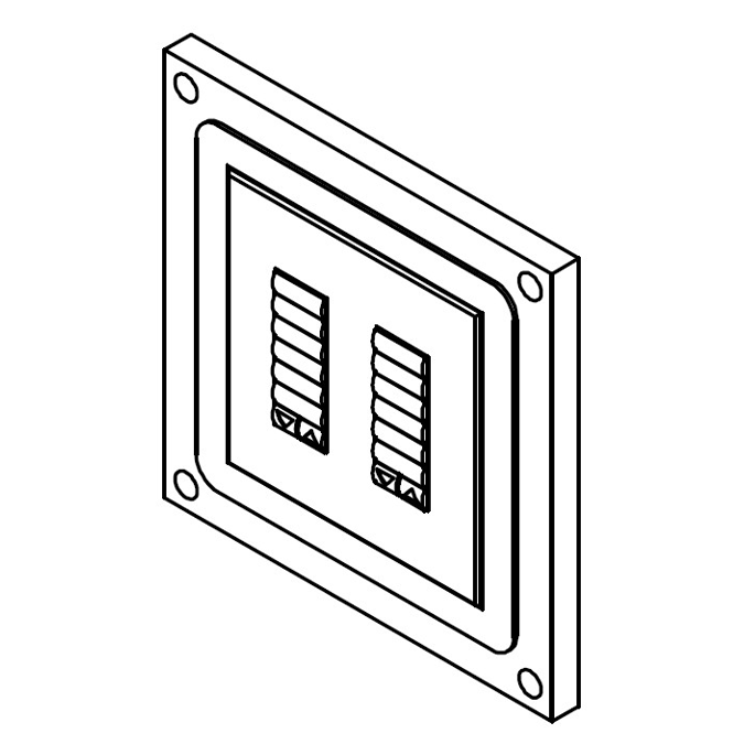 BIM objects - Free download! Flush wall mount for Lutron Architectural ...