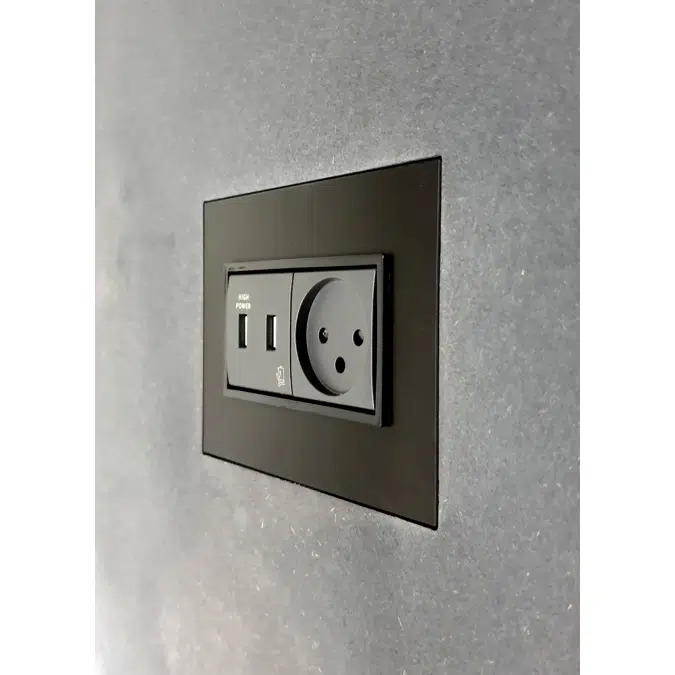 BIM objects - Free download! Flush solid board mount for VIMAR 4M Eikon ...