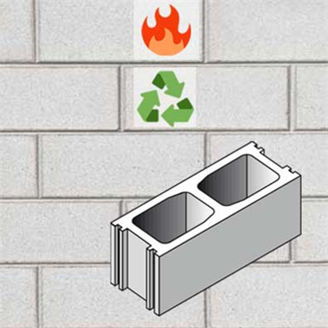 BIM objects - Free download! fire wall in concrete masonry unit TF20 ...