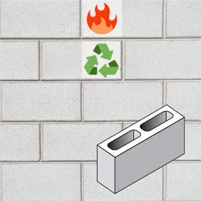 BIM objects - Free download! fire wall in concrete masonry unit TF12 ...
