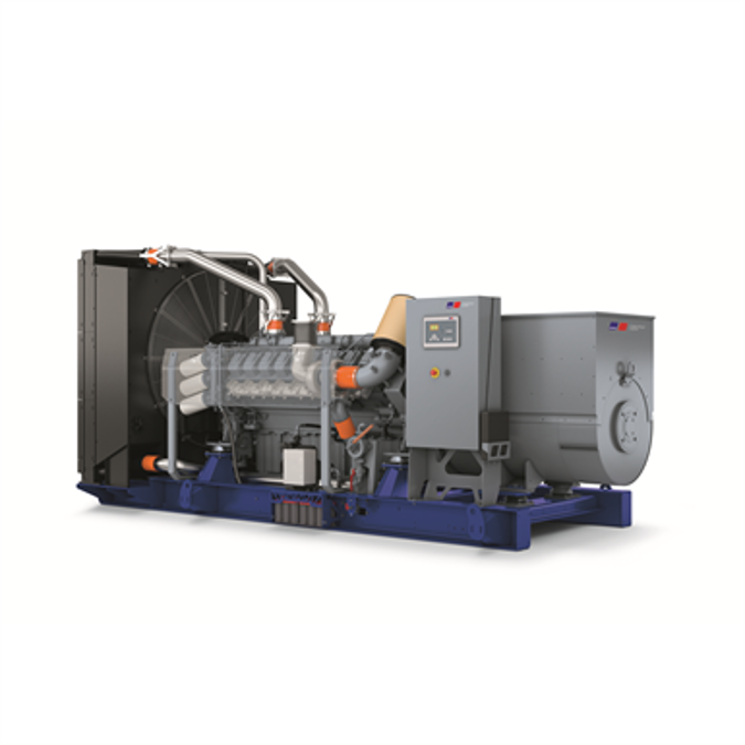 BIM objects - Free download! Diesel Generator Set mtu - Series 2000 ...