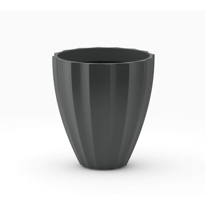 BIM objects - Free download! Alicante Tapered Fluted Plant Pot | BIMobject