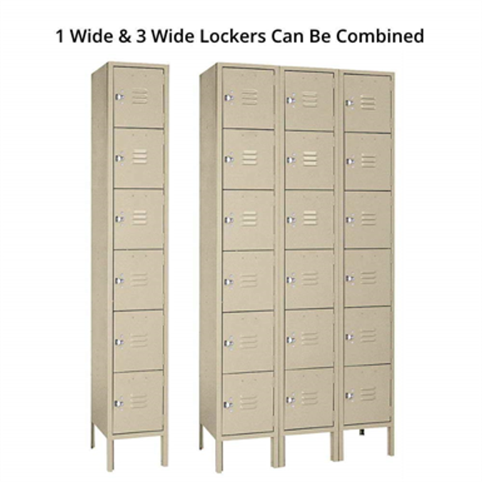 Об'єкти BIM – скачати безкоштовно! Lyon Lockers Six Tier | BIMobject
