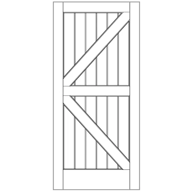 BIM objects - Free download! Rustic Barn Doors | BIMobject