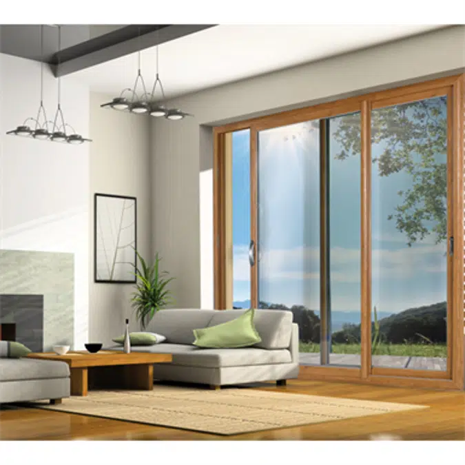 Objetos BIM - ¡Descarga gratis! Double PVC sliding door | BIMobject