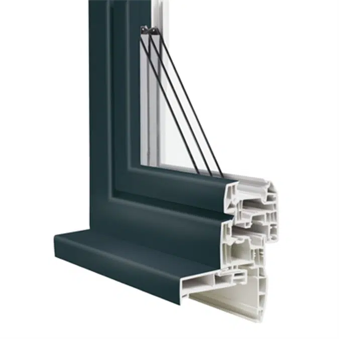 Objetos BIM - ¡Descarga gratis! Single PVC casement window | BIMobject