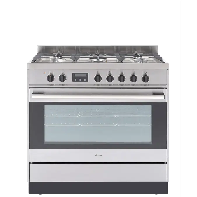 BIM objects - Free download! Freestanding Cooker, Dual Fuel, 90cm, 5 ...