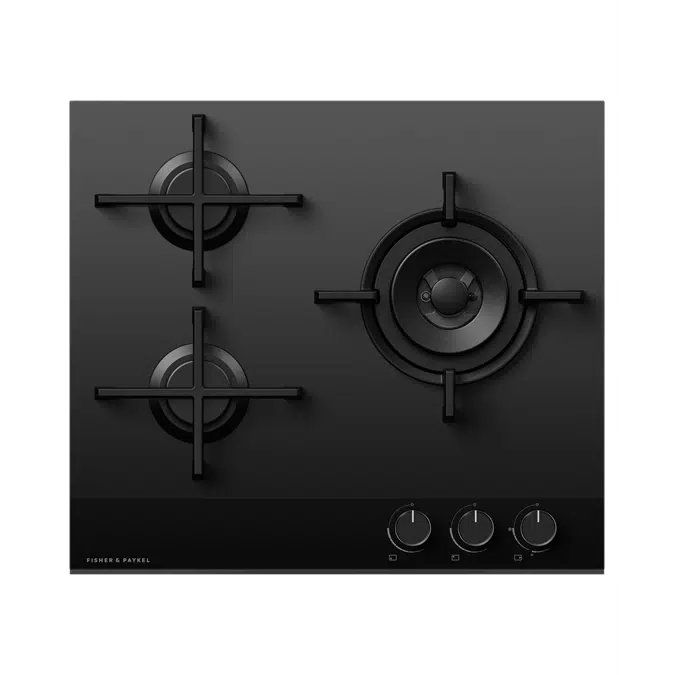 BIM objects - Free download! 60cm Series 9 3 Burner Gas Cooktop ...