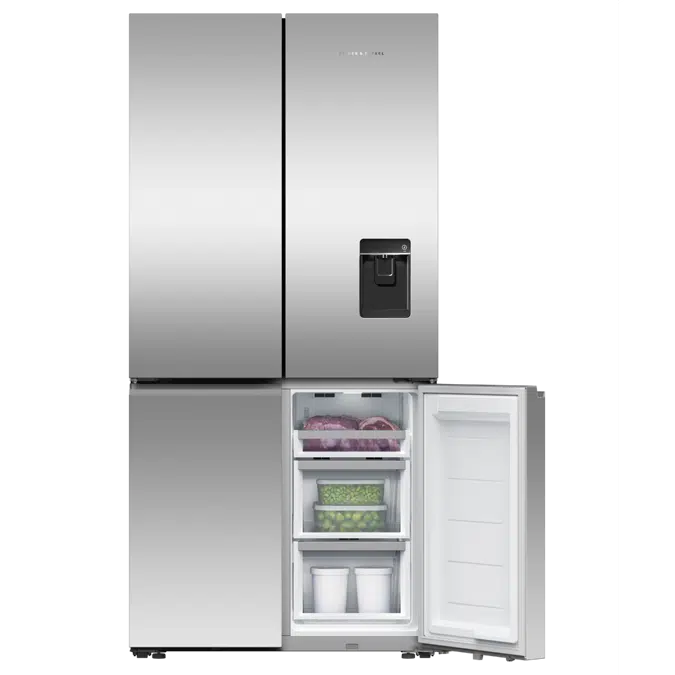 BIM objects - Free download! 690L Series 7 Quad Door Refrigerator ...