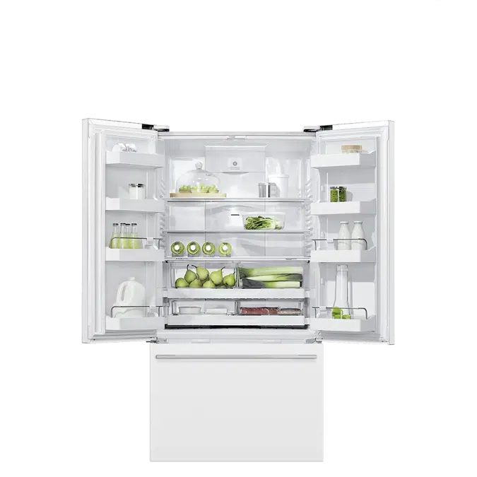 BIM objects - Free download! Freestanding French Door Refrigerator ...