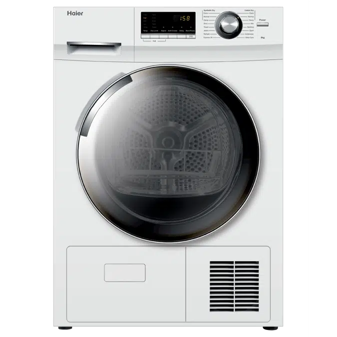 BIM objects - Free download! archived_Condensing Dryer, 8kg-HDC80E1 ...
