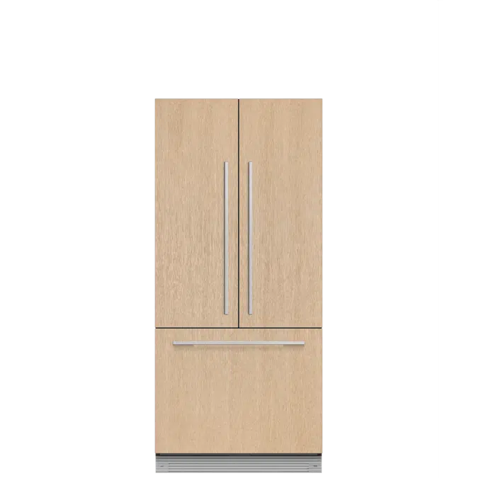 BIM objects - Free download! Integrated French Door Refrigerator, 80cm ...