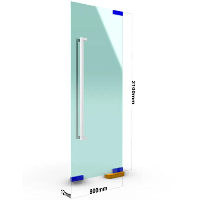 BIM objects - Free download! Glass Door | BIMobject