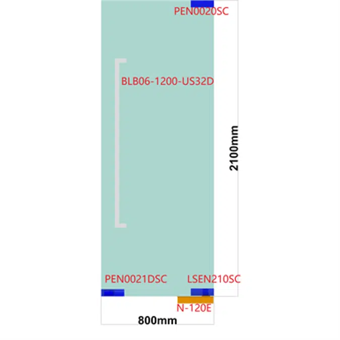 BIM objects - Free download! Glass Door | BIMobject