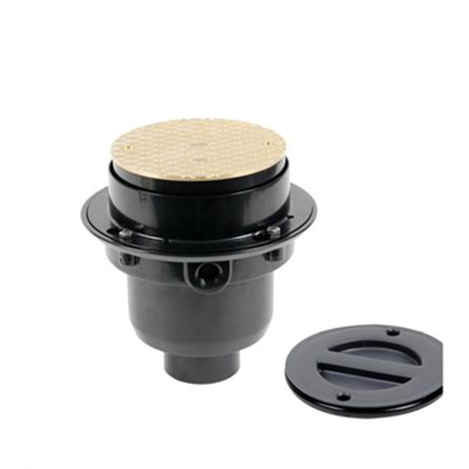 BIM objects - Free download! Round 6 Inch Brass Cleanout with Self ...