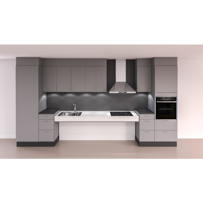 Objets BIM - Téléchargement gratuit ! Kitchenette PMR 6300-ES20S4 ...