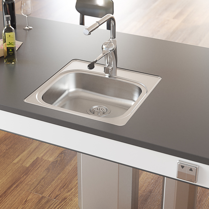 BIM objects - Free download! Inset Kitchen Sink - ES11 | BIMobject