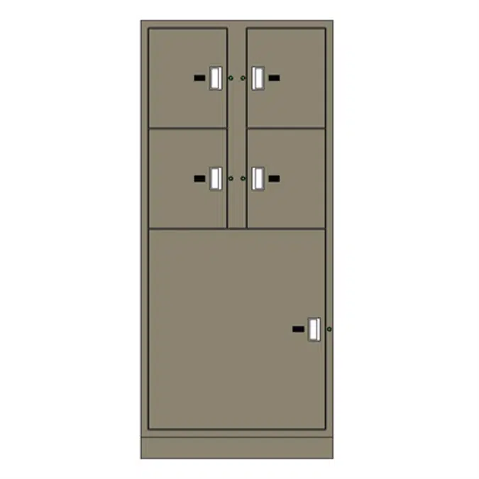 BIM objects - Free download! Evidence Storage Locker 4 Openings | BIMobject