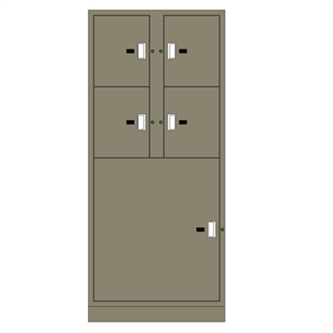 BIM objects - Free download! Evidence Storage Locker 5 Openings Pass ...
