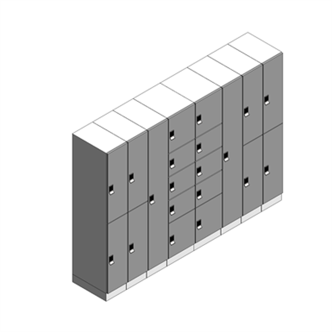 Laden Sie kostenfreie BIM-Inhalte aus BIMobject Day Use Lockers 8 ...