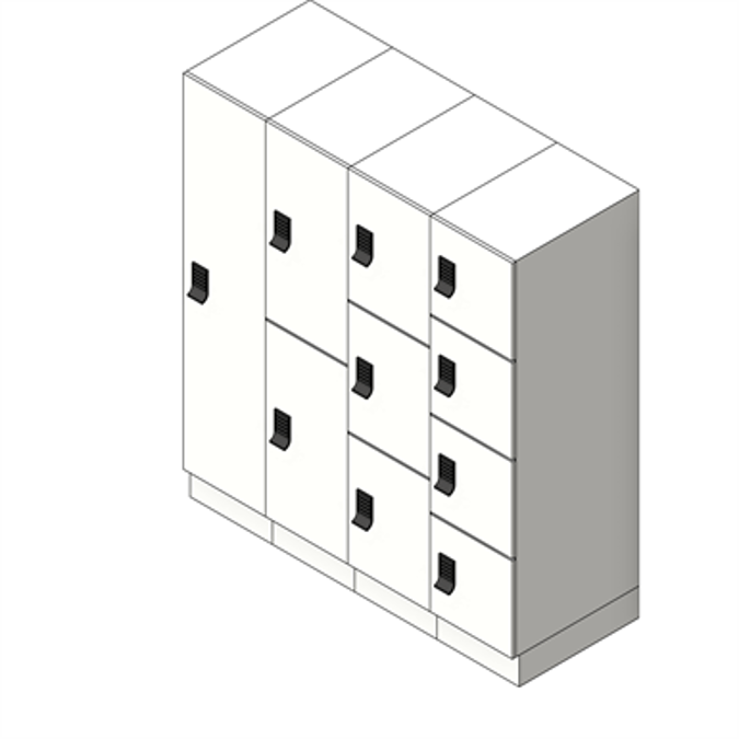 BIM objects - Free download! Day Use Lockers - Multi Tier | BIMobject