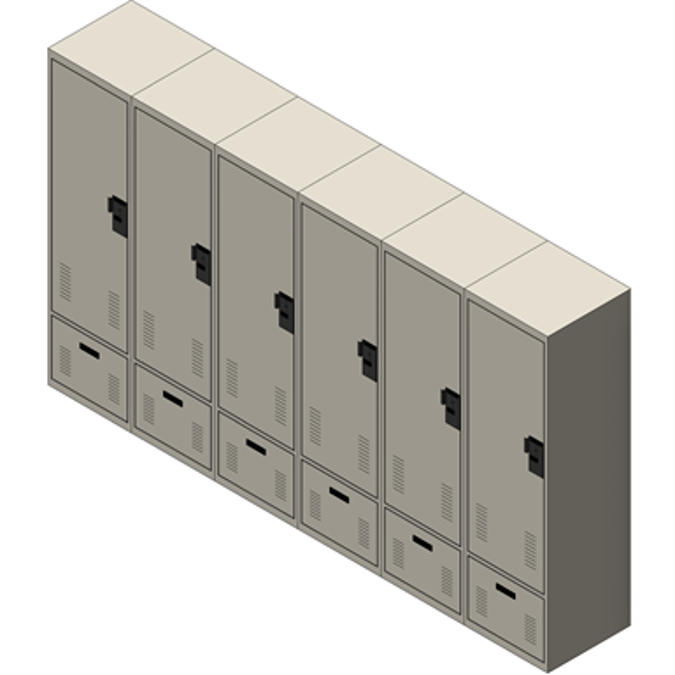 BIM objects - Free download! Personal Storage Locker Bank - Single Door ...