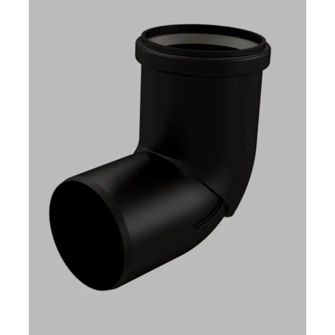 BIM objects - Free download! 3" x 87 Elbow w/Long Socket PPs-UV Black ...