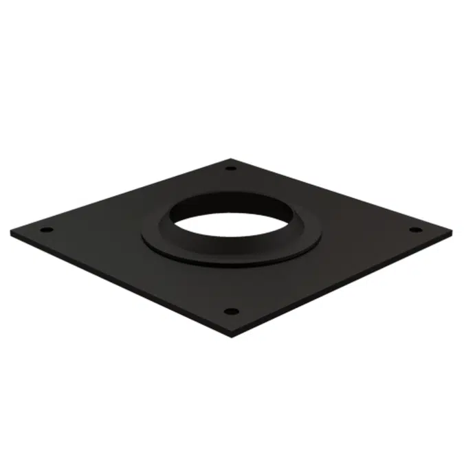 BIM objects - Free download! 2" Wall Plate Square Plastic (Black ...