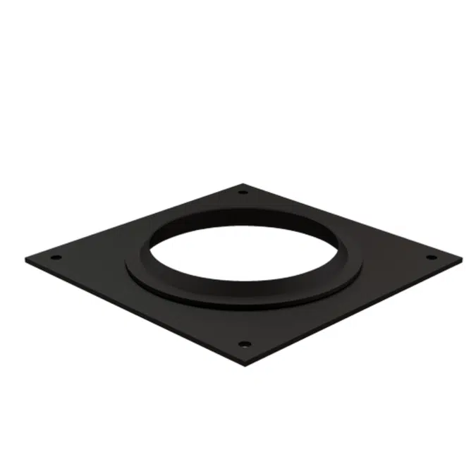 BIM objects - Free download! 4" Wall Plate Square Plastic (Black ...