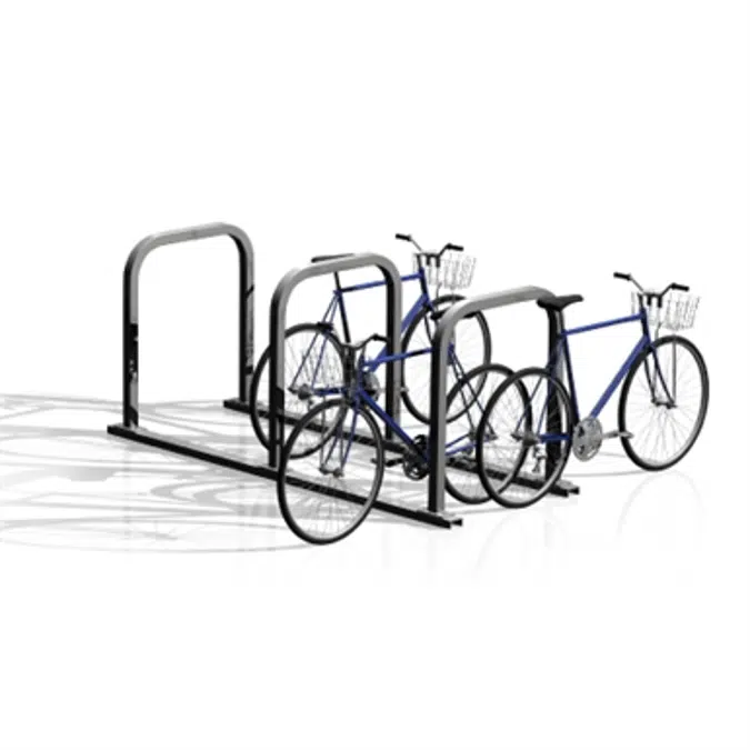 BIM objects - Free download! Inverted U Hoop Runner Bike Racks HR320 ...