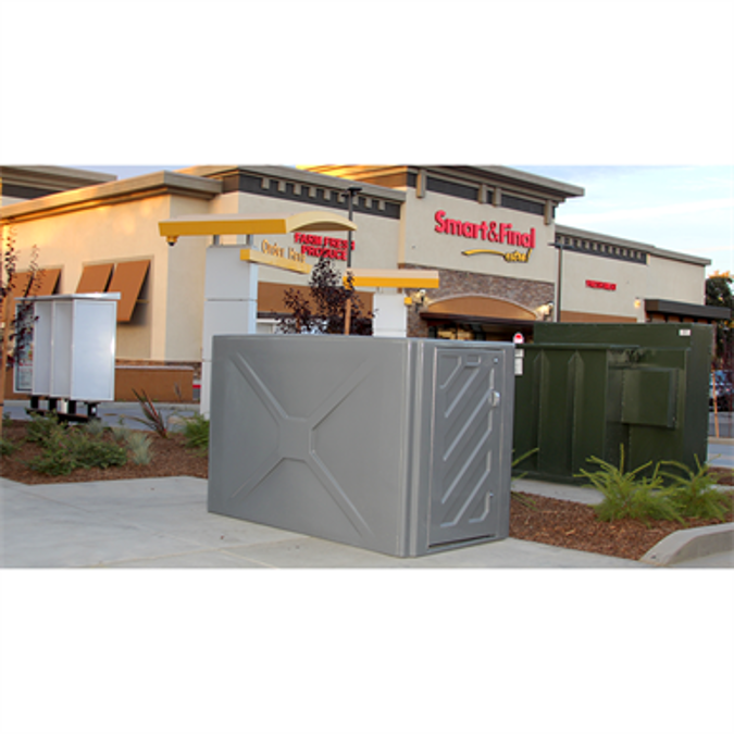 BIM objects - Free download! Bike Locker Fiberglass Bicycle Vault ...