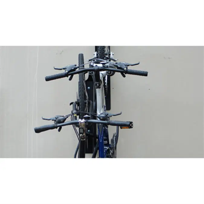BIM objects - Free download! Vertical Bike Rack Wall-Mounted Offset ...