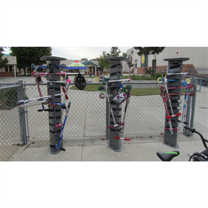 Objetos BIM - ¡Descarga gratis! Skateboard Rack The Lockable SkateDock ...