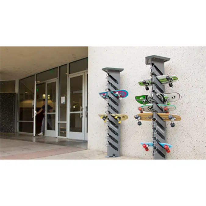 Objetos BIM - ¡Descarga gratis! Skateboard Rack The Lockable SkateDock ...