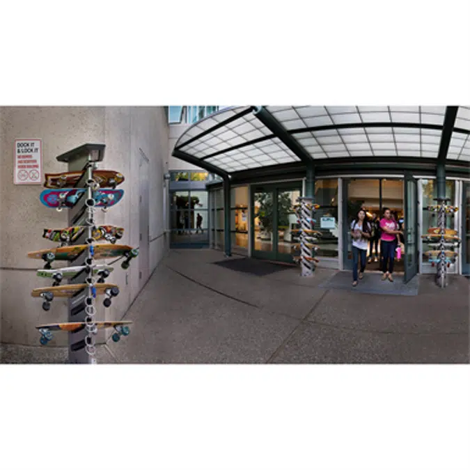 Objetos BIM - ¡Descarga gratis! Skateboard Rack The Lockable SkateDock ...