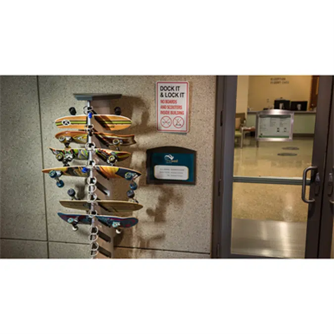 BIM objects - Free download! Skateboard Rack The Lockable SkateDock ...