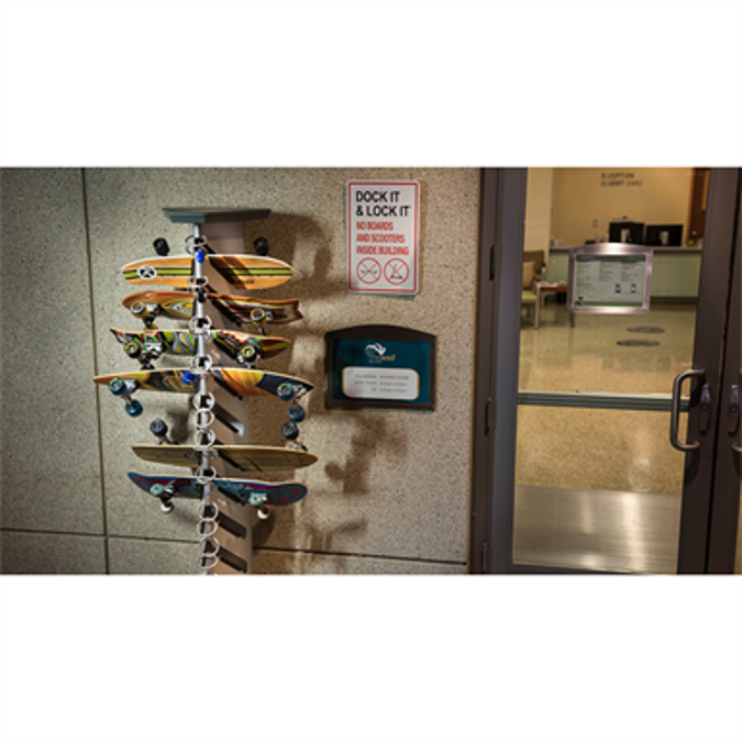 Objetos BIM - ¡Descarga gratis! Skateboard Rack The Lockable SkateDock ...