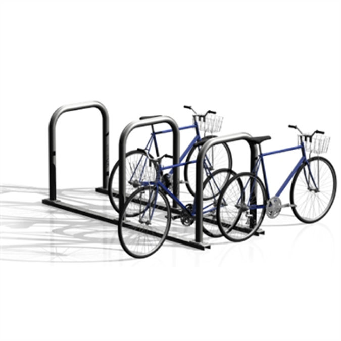 BIM object - 無料でダウンロードができます。 Inverted U Hoop Runner Bike Racks HR220 ...