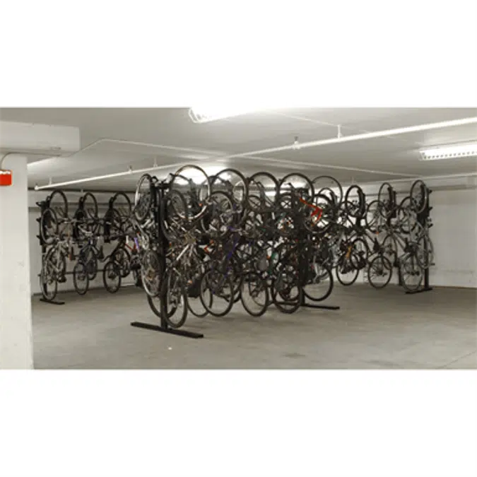 BIM objects - Free download! Vertical Bike Rack System Offset Center ...