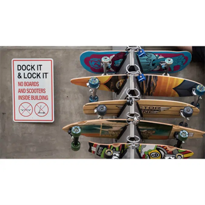 Objetos BIM - ¡Descarga gratis! Skateboard Rack The Lockable SkateDock ...